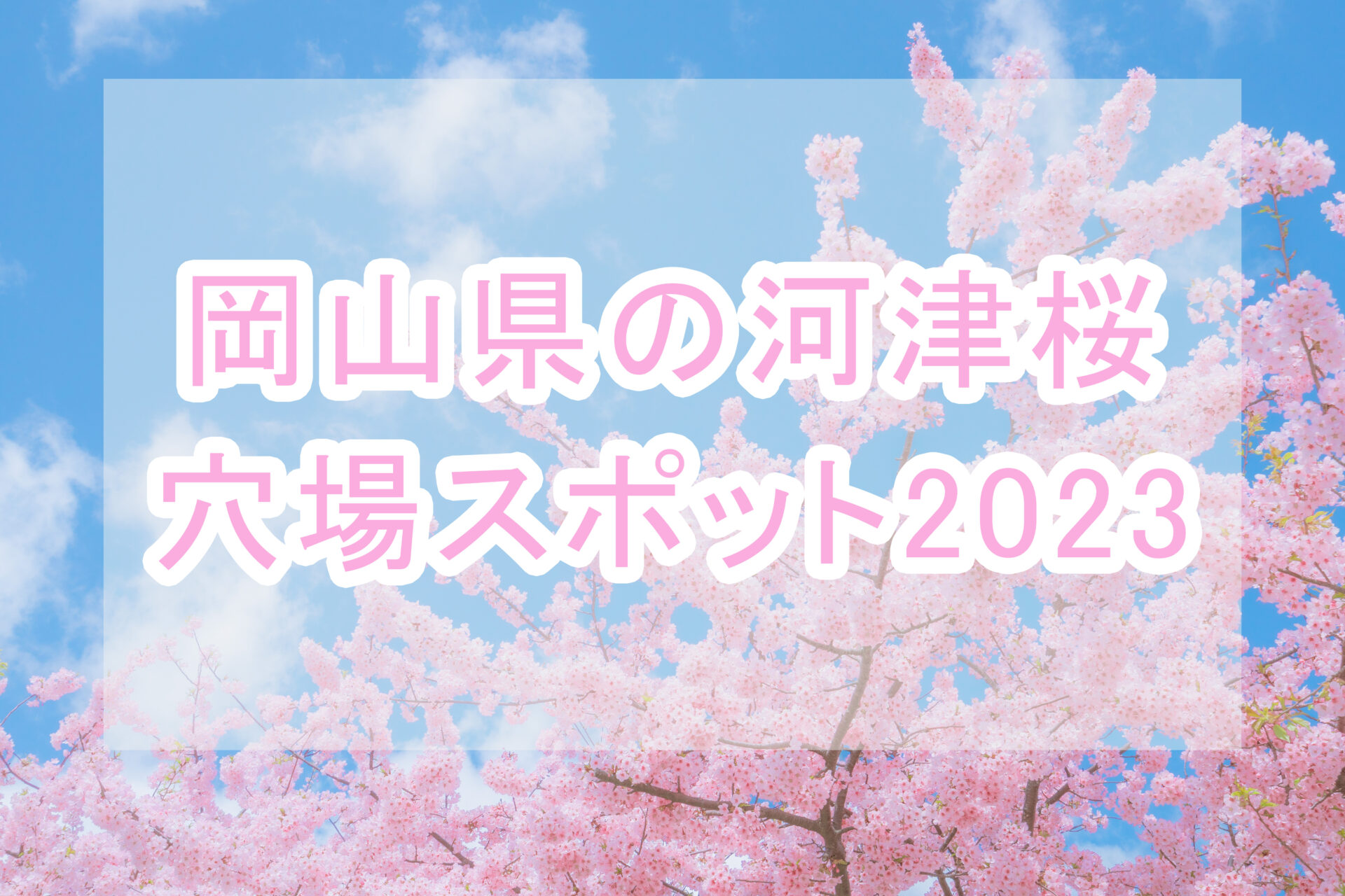河津桜が見える岡山の名所2023（最後に告知あり！）【桜】【春】 - KT-Graph